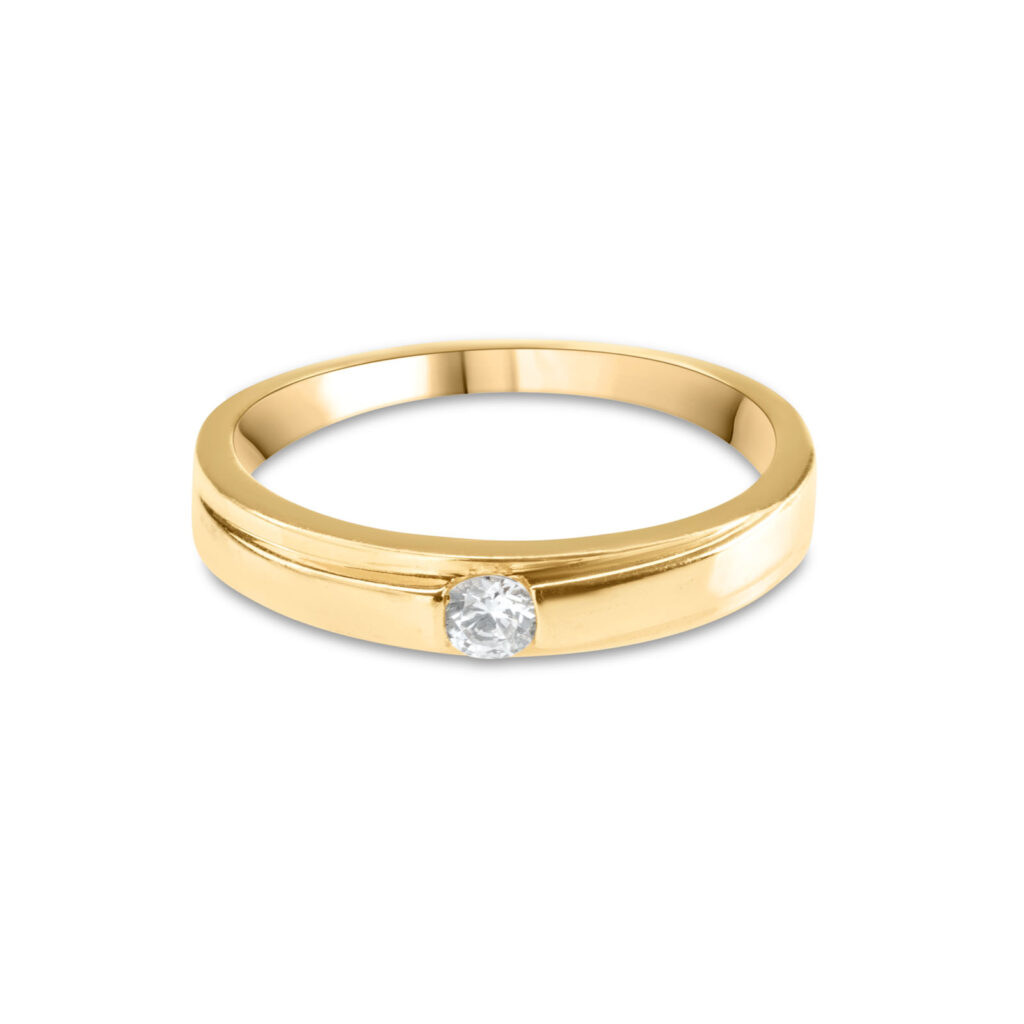 Anello Fede con Pietra Placcata Oro - Anellissimo