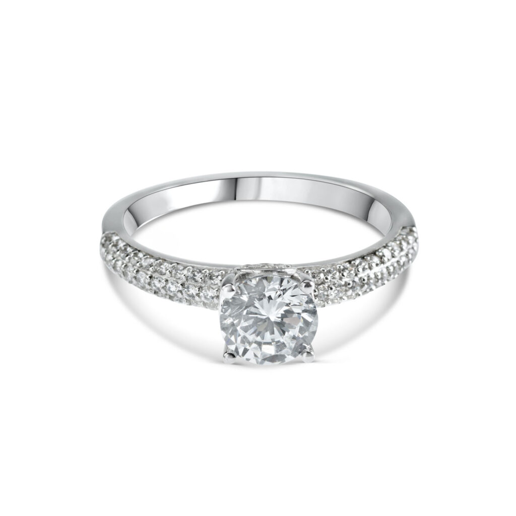 Pavé Solitaire Ring - Anellissimo
