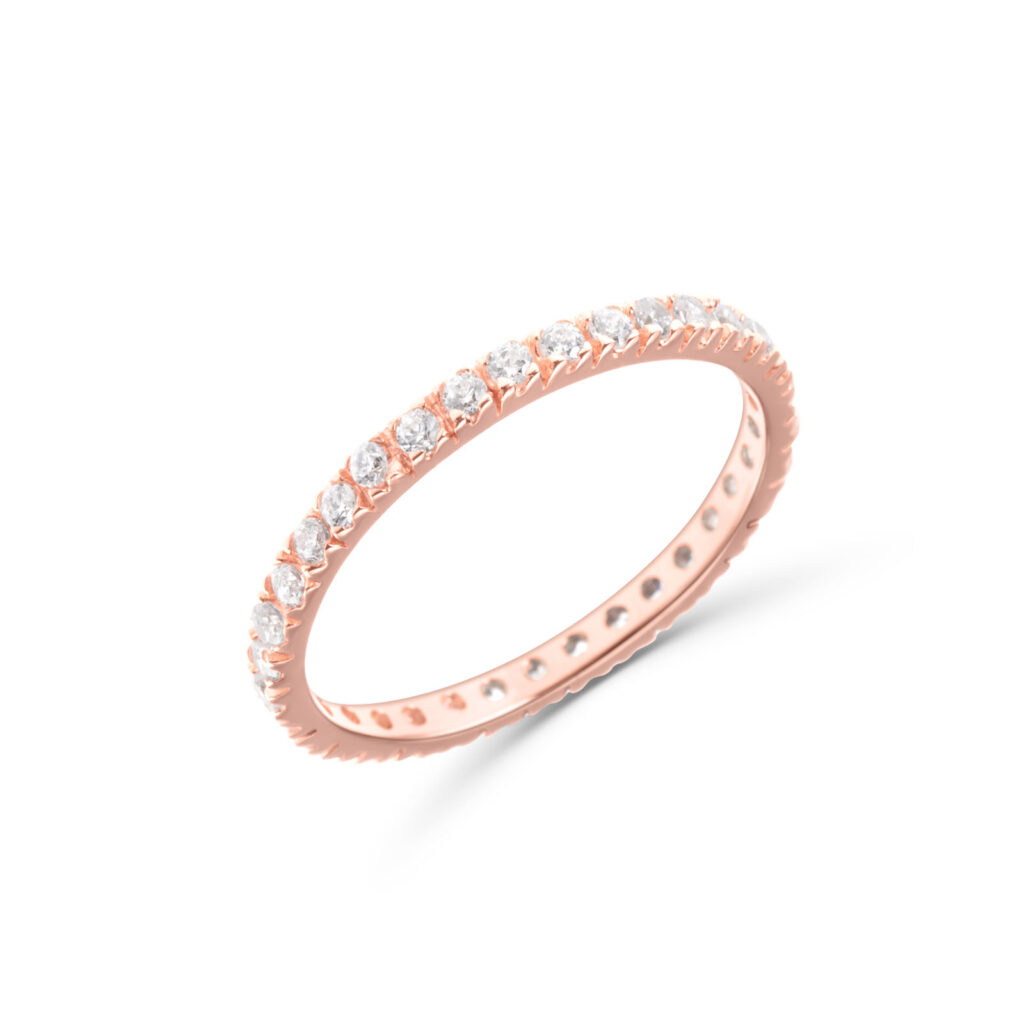 Small Stones Coppery Eternity Ring - Anellissimo
