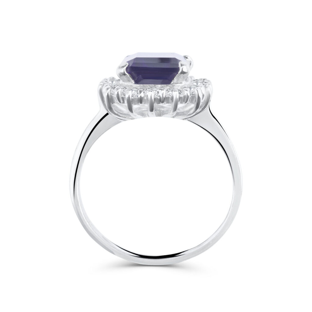 Rectangular Sapphire Stone Princess Ring - Anellissimo